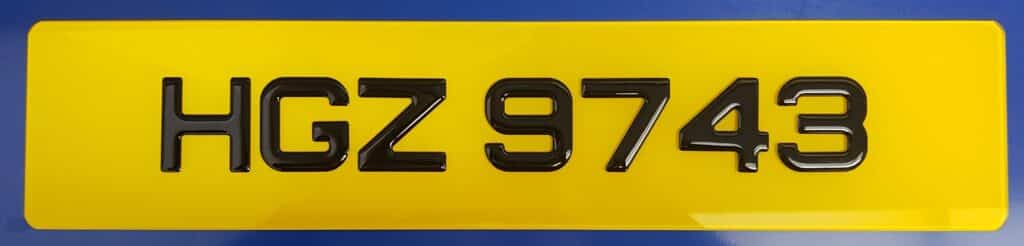 Metro 3D Gel Number Plate Letters | Dash Dynamics